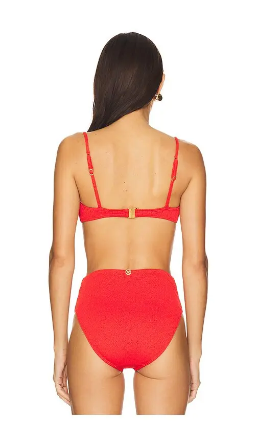 VIX PAULA HERMANNY Naya Nissi Bikini Top - Firenze Ruby & Eyelet
