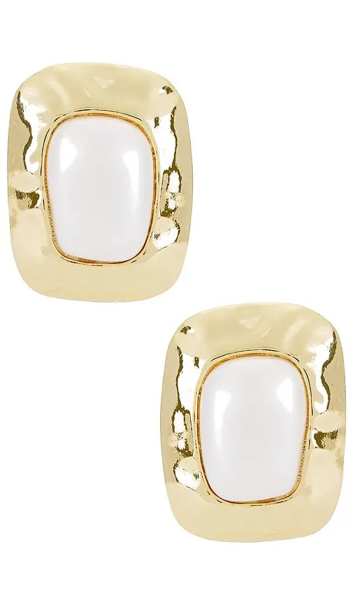 PETIT MOMENTS Giovana Stud Earrings - Pearl & Gold