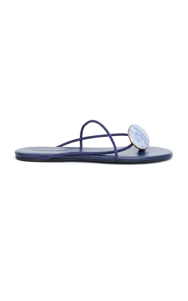 Christopher Esber Doma Stoned Suede Sandals - Navy