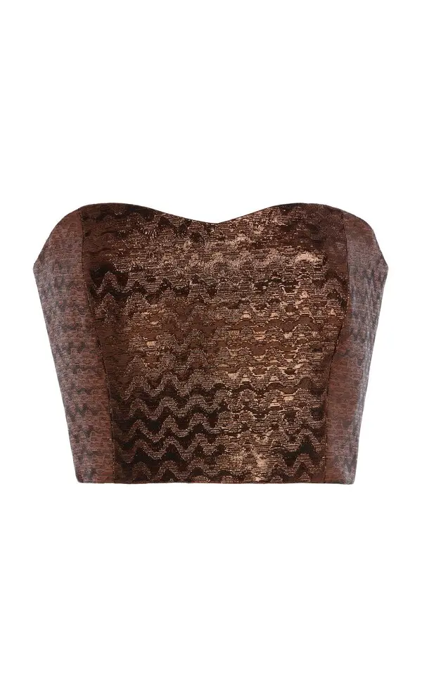 SEV Strapless Jacquard Top