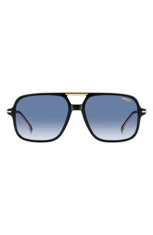 Carrera Eyewear 58mm Navigator Sunglasses - Black Gold/ Dark Blue Sf