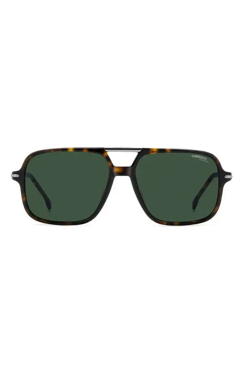 Carrera Eyewear 58mm Navigator Sunglasses - Havana/ Green