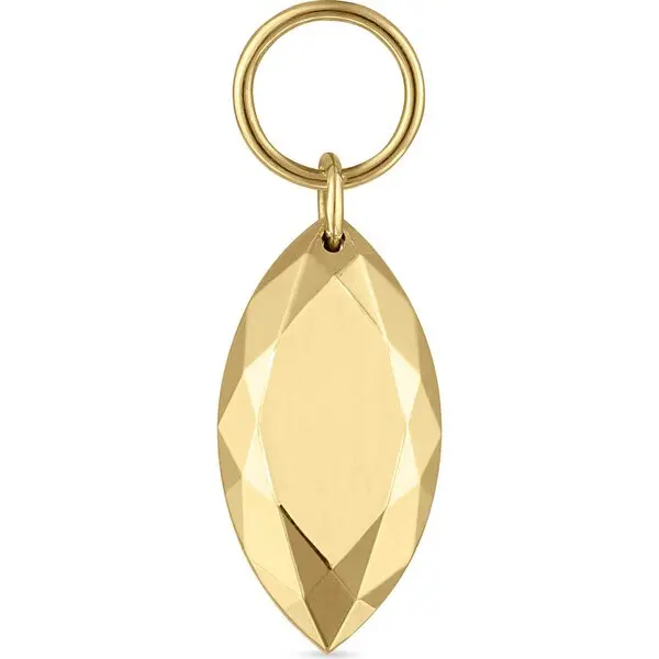 MARIA TASH Faceted Marquise Charm - Yellow Gold