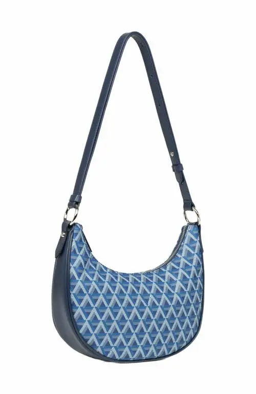LANCASTER Ikon It Zipped Hobo Bag - Bleu
