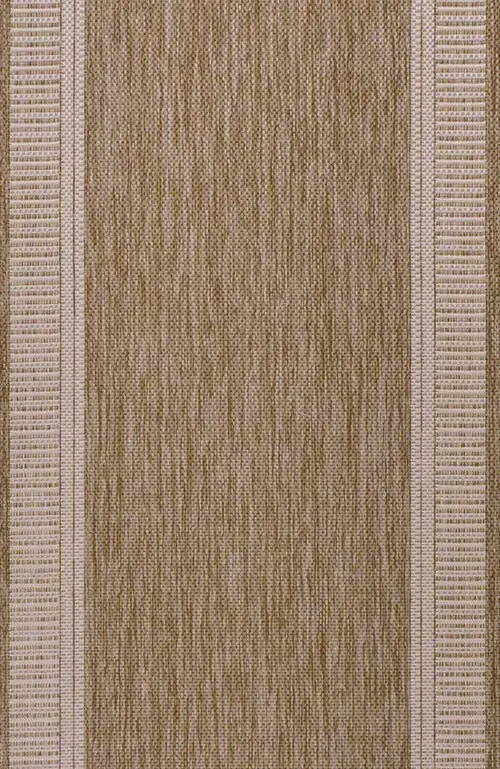 JONATHAN Y Hali Coastal Casual Wide Stripe Border Indoor/outdoor Area Rug - Beige/cream