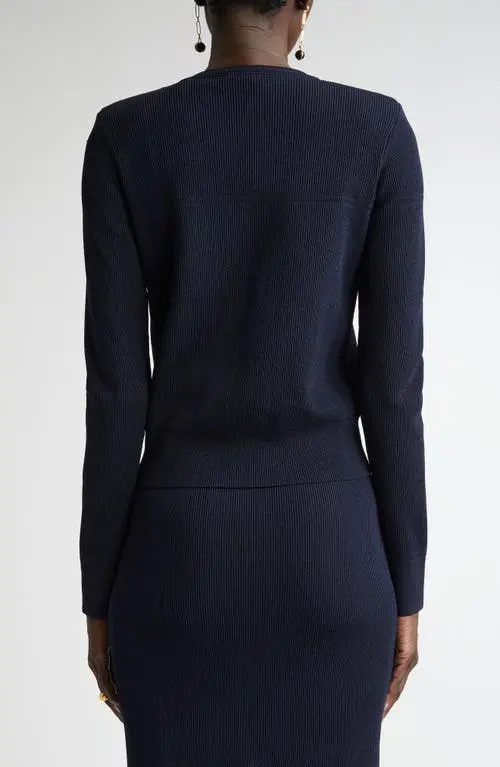 St. John Crewneck Cardigan