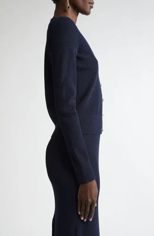 St. John Crewneck Cardigan