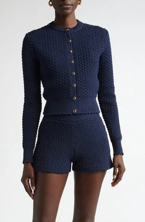 St. John Re-edition Textured Knit Cardigan