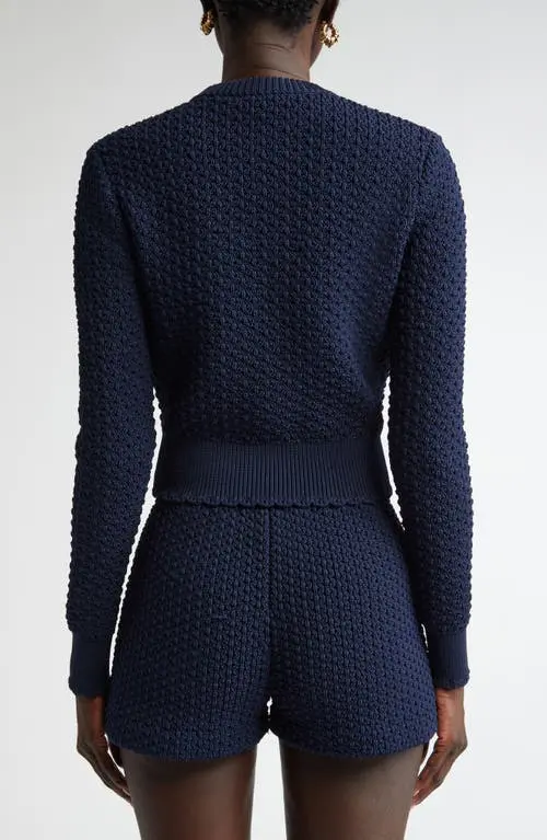 St. John Re-edition Textured Knit Cardigan