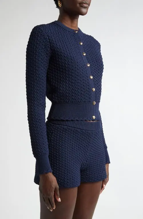 St. John Re-edition Textured Knit Cardigan