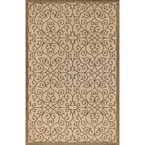 JONATHAN Y Madrid Vintage Filigree Textured Weave Indoor/outdoor Area Rug - Beige/brown