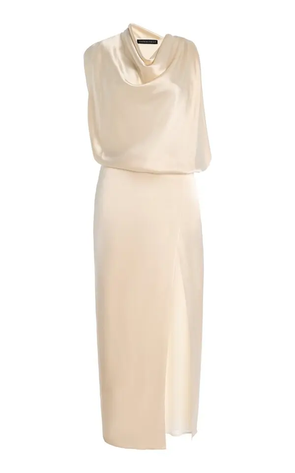 SEV Draped Satin Dress - Ivory