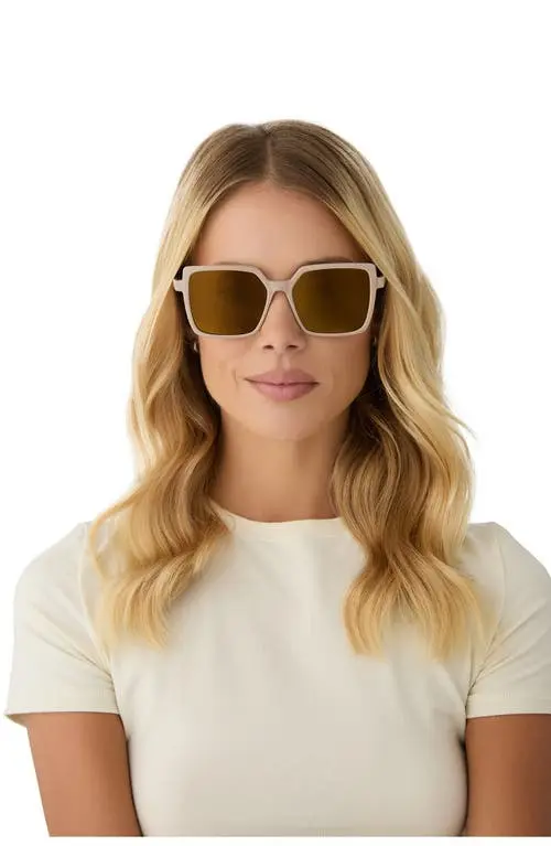 DIFF Eyewear Esme Square Sunglasses - Brown Gold Flash