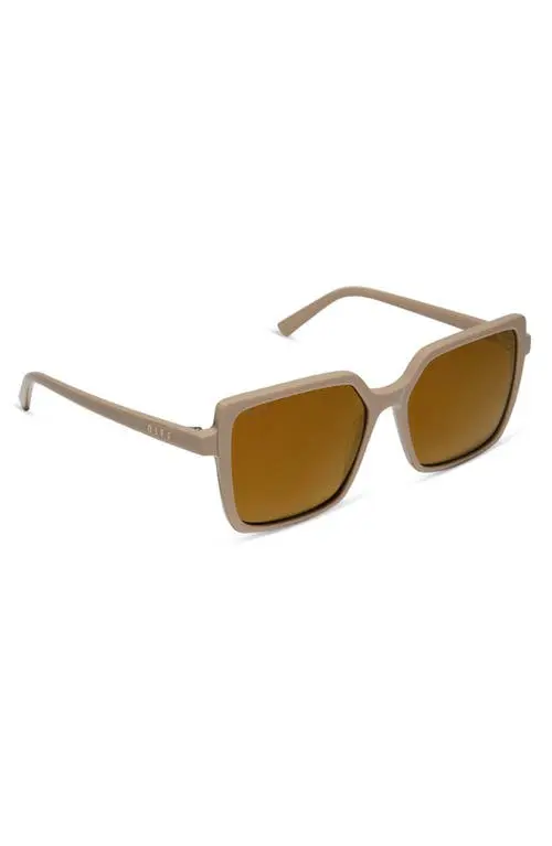 DIFF Eyewear Esme Square Sunglasses - Brown Gold Flash