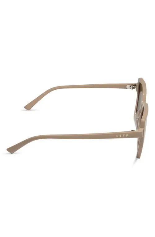DIFF Eyewear Esme Square Sunglasses - Brown Gold Flash