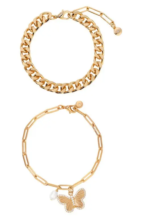 Ettika Set Of Chain Bracelets - Gold