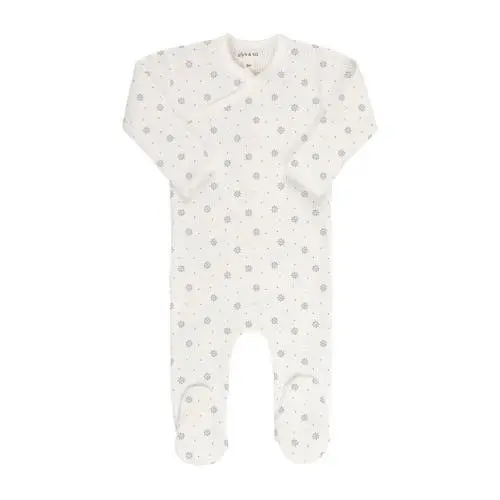 ELY'S & CO. Baby Cotton Ribbed Zipper Footie - Sailor
