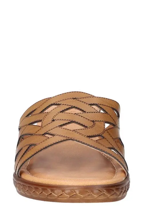 EASY WORKS BY EASY STREET Edda Slide Sandal - Cognac