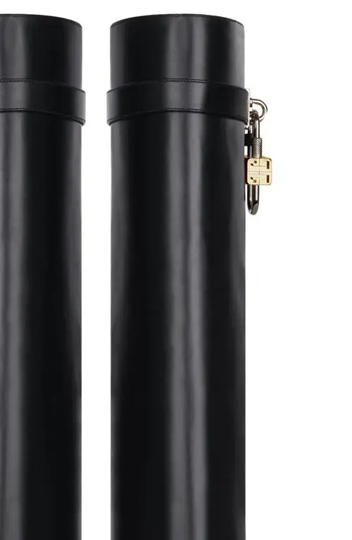 Givenchy Shark Lock Knee High Boots - 001 - Black