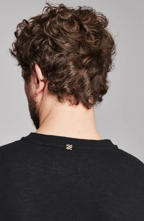 Billy Reid Slub Tuck Henley - Black