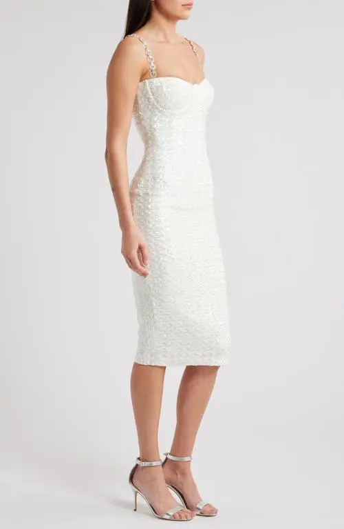 NADINE MERABI Nina Embellished Body-con Cocktail Dress