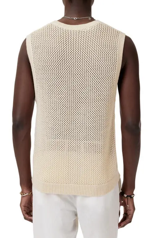 John Varvatos Augusto Chunky Wool & Linen Sweater Vest