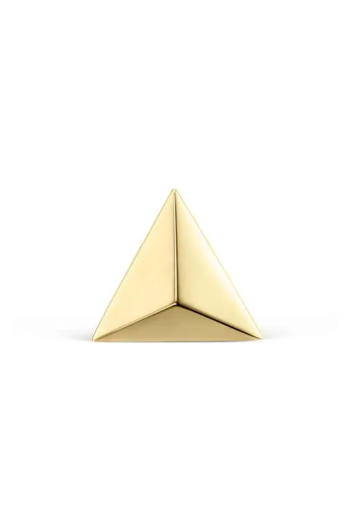 MARIA TASH Faceted Triangle Single Stud Earring - Yellow Gold