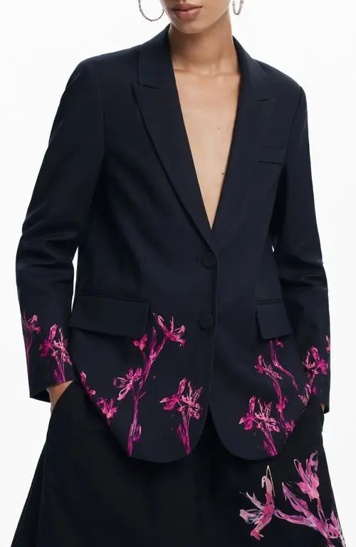 Desigual Orchid Print A-line Skirt