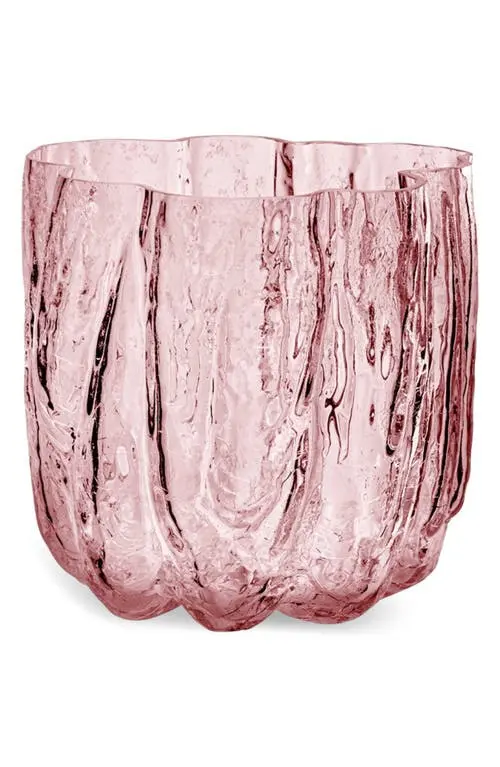 KOSTA BODA Crackle Small Vase - Pink
