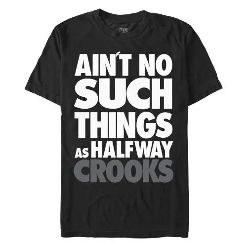 CROOKS & CASTLES Ain't No Such Things Text Short Sleeve Graphic T-shirt - Black