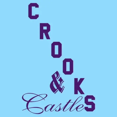 CROOKS & CASTLES Purple Big Bold Logo Short Sleeve Graphic T-shirt - Light Blue