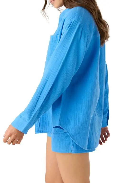 O'Neill Leni Oversize Cotton Gauze Button-up Shirt