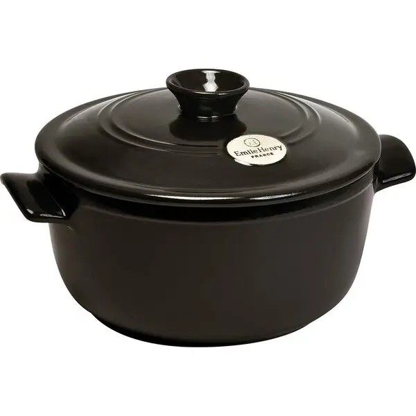 EMILE HENRY Flame Round Stewpot Dutch Oven - Charcoal
