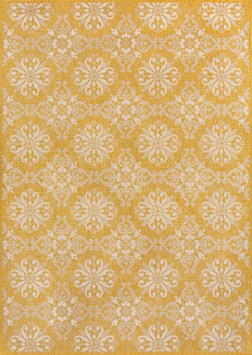 JONATHAN Y Amora Traditional Mediterranean Tile Design Indoor/outdoor Area Rug - Yellow/cream