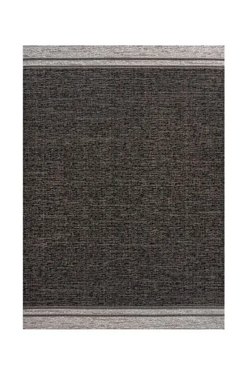 JONATHAN Y Alda Modern Minimalist Mingled Solid Indoor/outdoor Area Rug - Black/cream