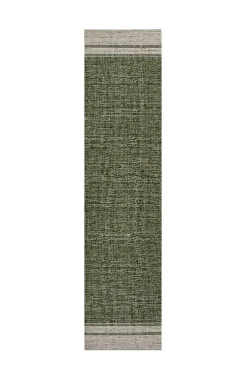 JONATHAN Y Alda Modern Minimalist Mingled Solid Indoor/outdoor Area Rug - Green/cream