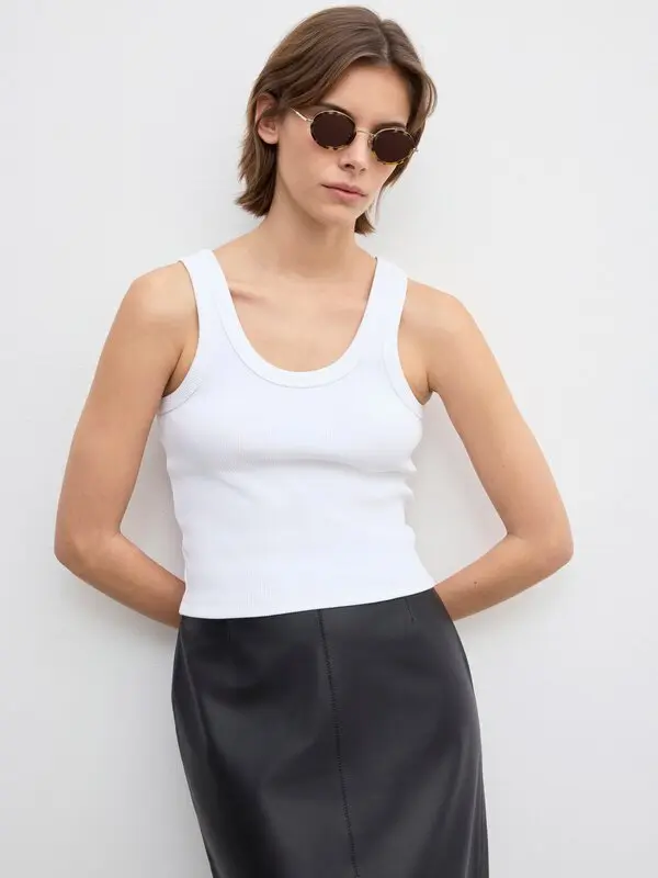 HOUSE OF DAGMAR Ribbed Tank Top