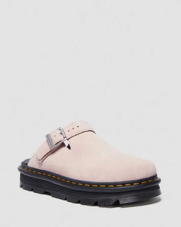 Dr. Martens Zebzag Suede Mules - Pink