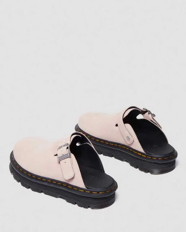Dr. Martens Zebzag Suede Mules - Pink