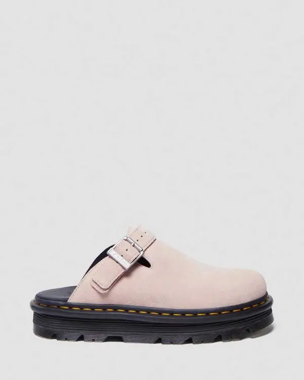 Dr. Martens Zebzag Suede Mules - Pink