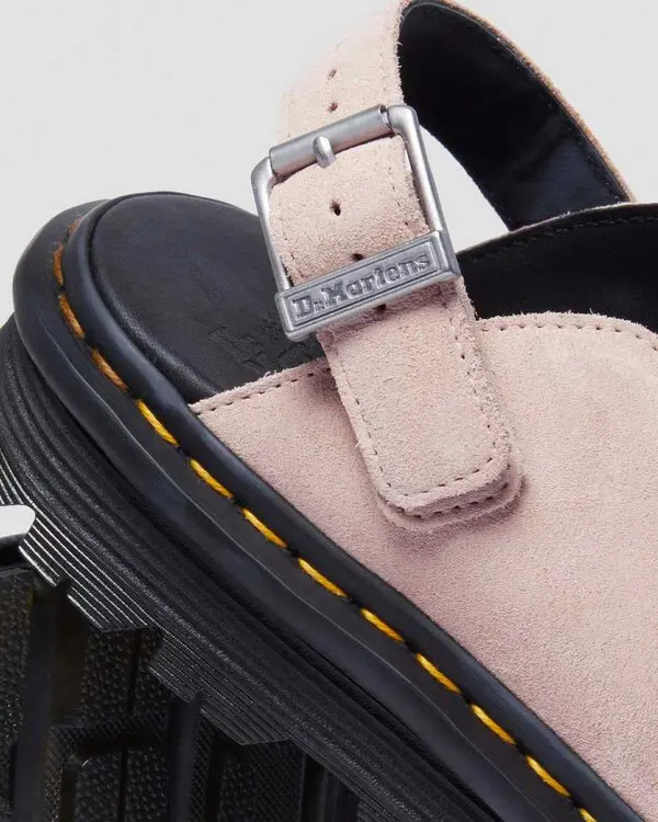 Dr. Martens Zebzag Suede Mules - Pink
