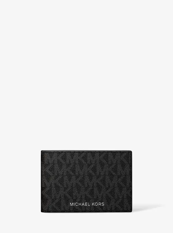 Michael Kors Cooper Signature Logo Wallet In By - Black