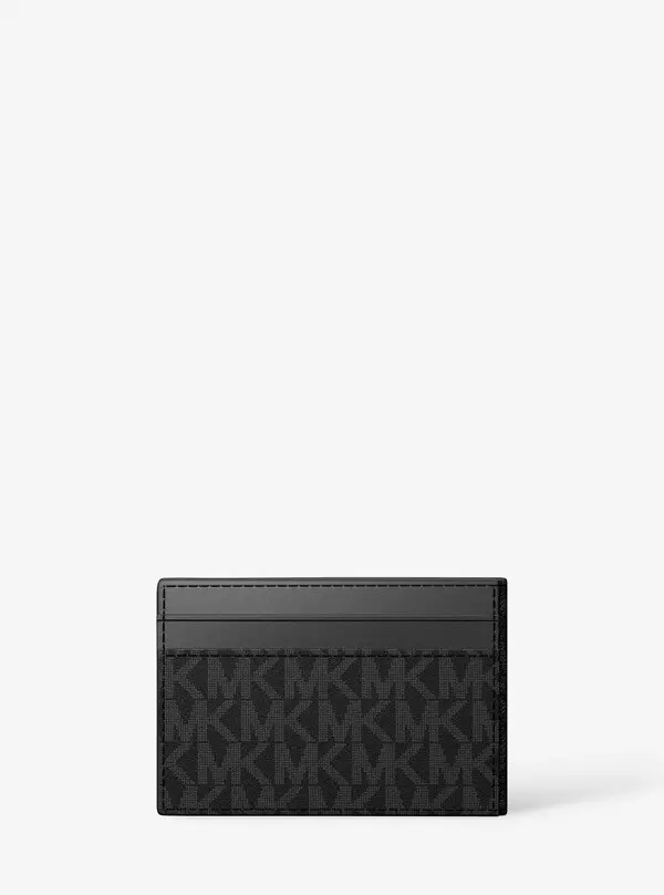 Michael Kors Cooper Signature Logo Wallet In By - Black