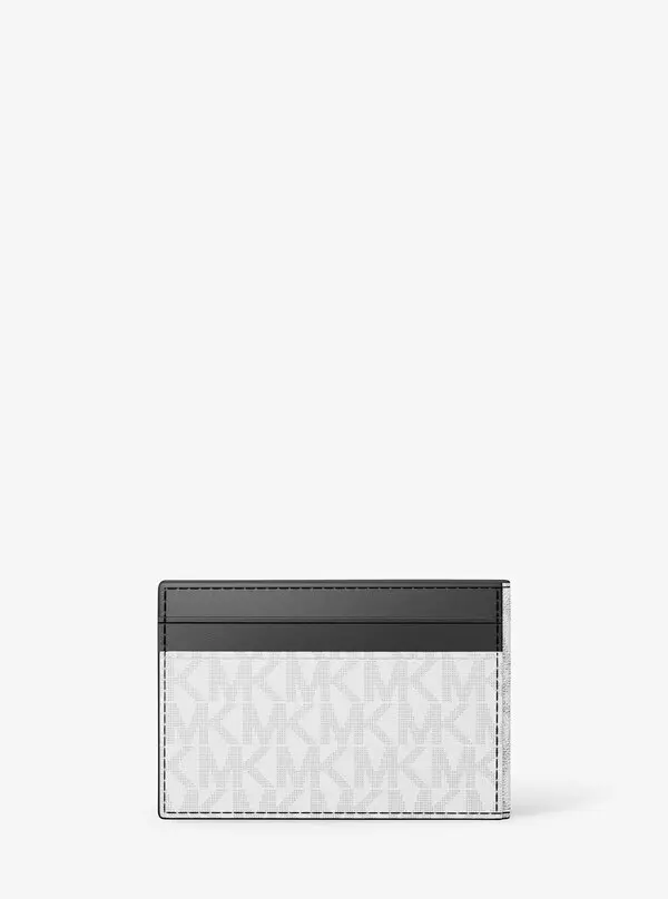 Michael Kors Cooper Signature Logo Wallet In By - White