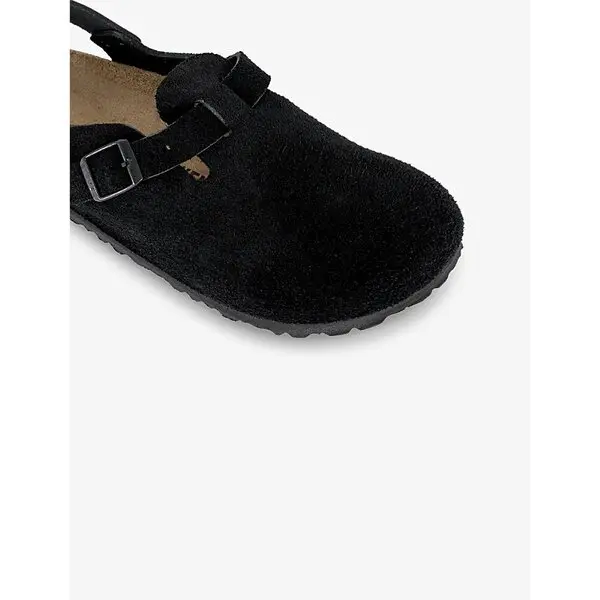 BIRKENSTOCK Tokio Sling-back Suede Clogs - Black