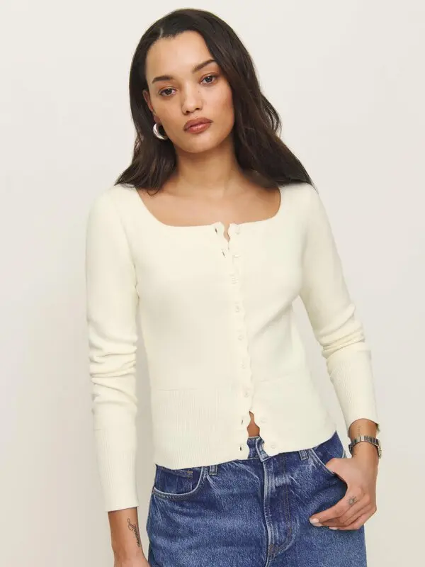 REFORMATION Aura Cotton Cardigan