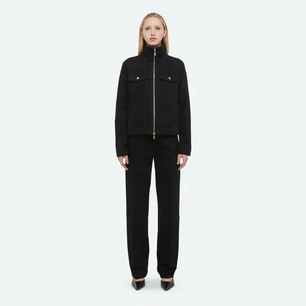Helmut Lang Zip Trucker Jacket - Rinsed Black