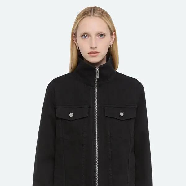 Helmut Lang Zip Trucker Jacket - Rinsed Black