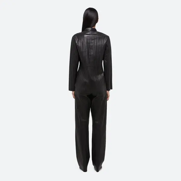 Helmut Lang Pleated Leather Shirt