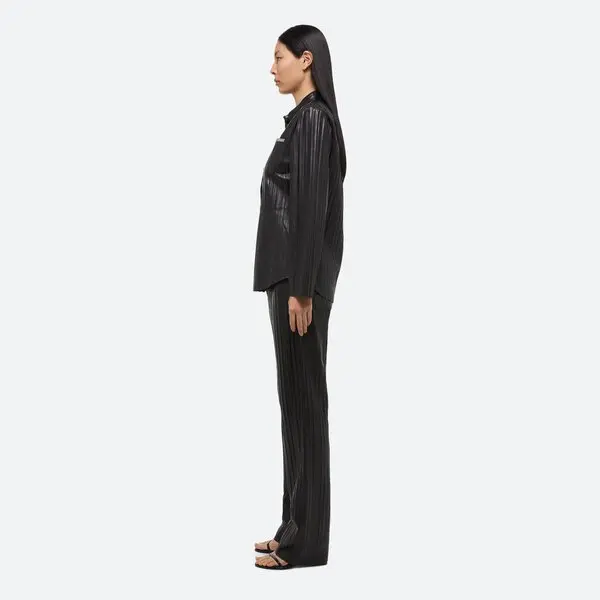 Helmut Lang Pleated Leather Shirt